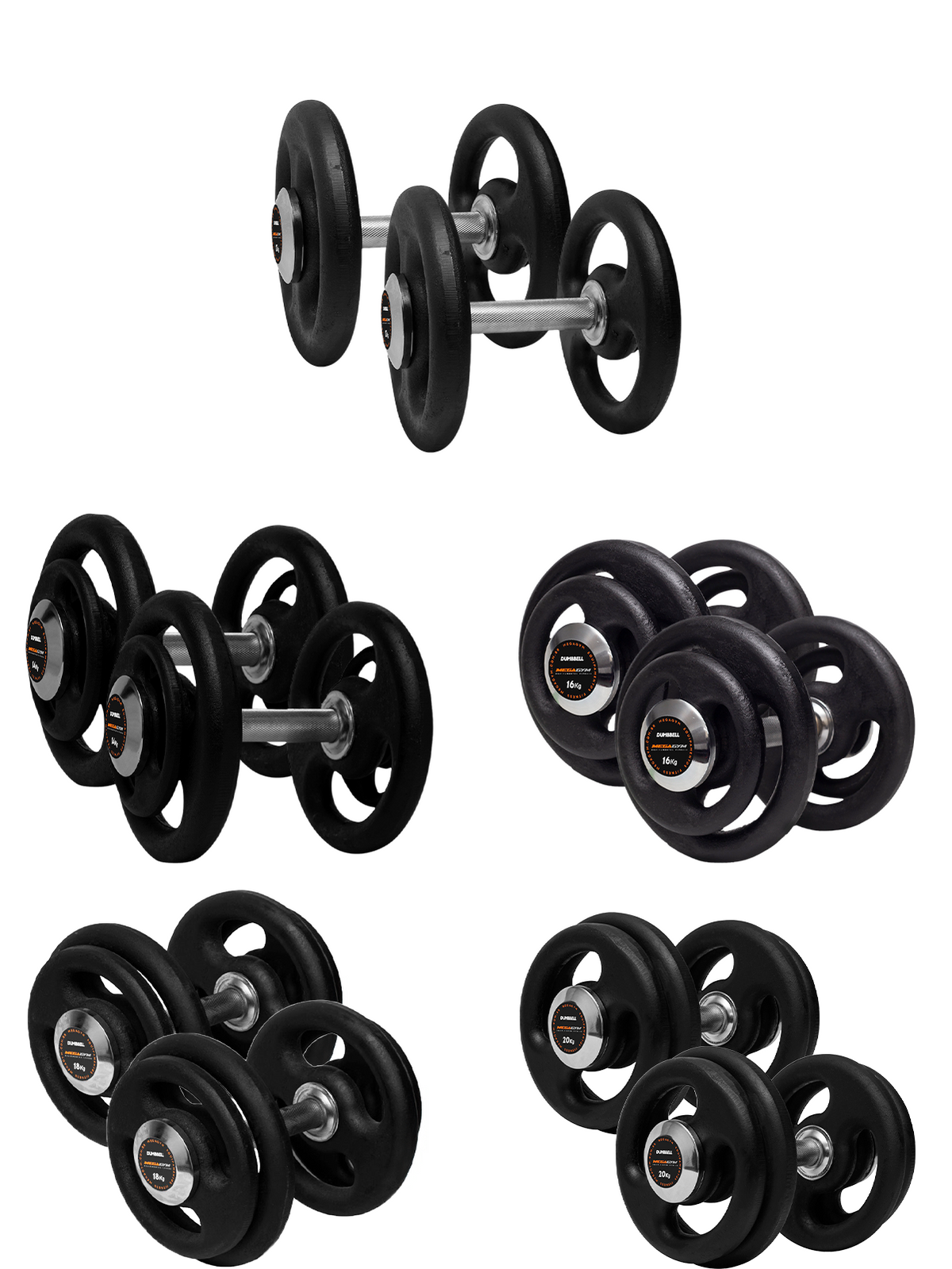 Kit 10 Pares De Halteres Academia Dumbells | MEGAGYM