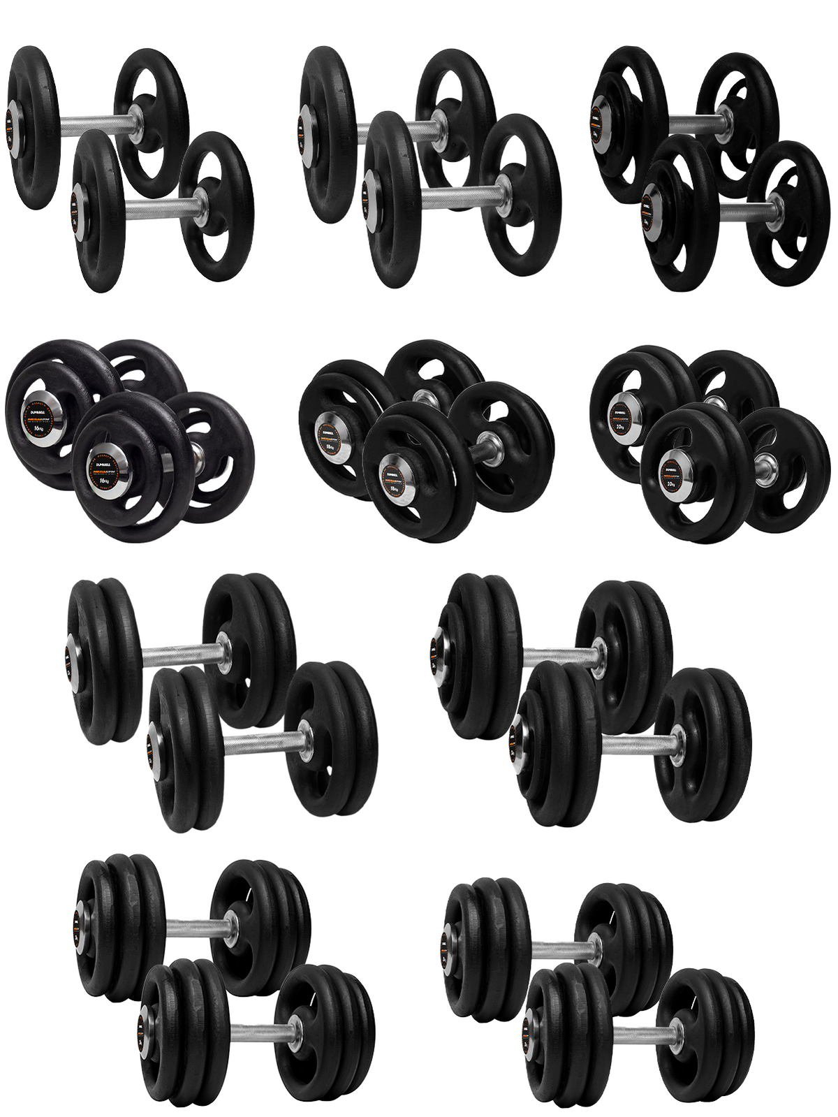 Kit 10 Pares De Halteres Academia Dumbells | MEGAGYM